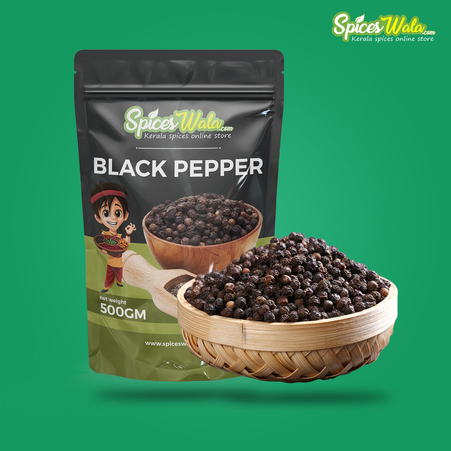 Black Pepper (Kerala -Idukki Black Pepper ) - Spices Wala | Kerala ...